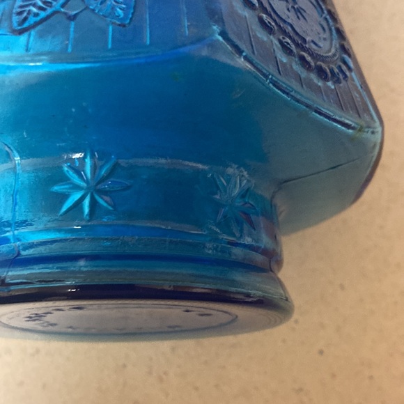 Wheaton Glass Company | Accents | Vase Pyramid Shape Of Blue Glass By ...